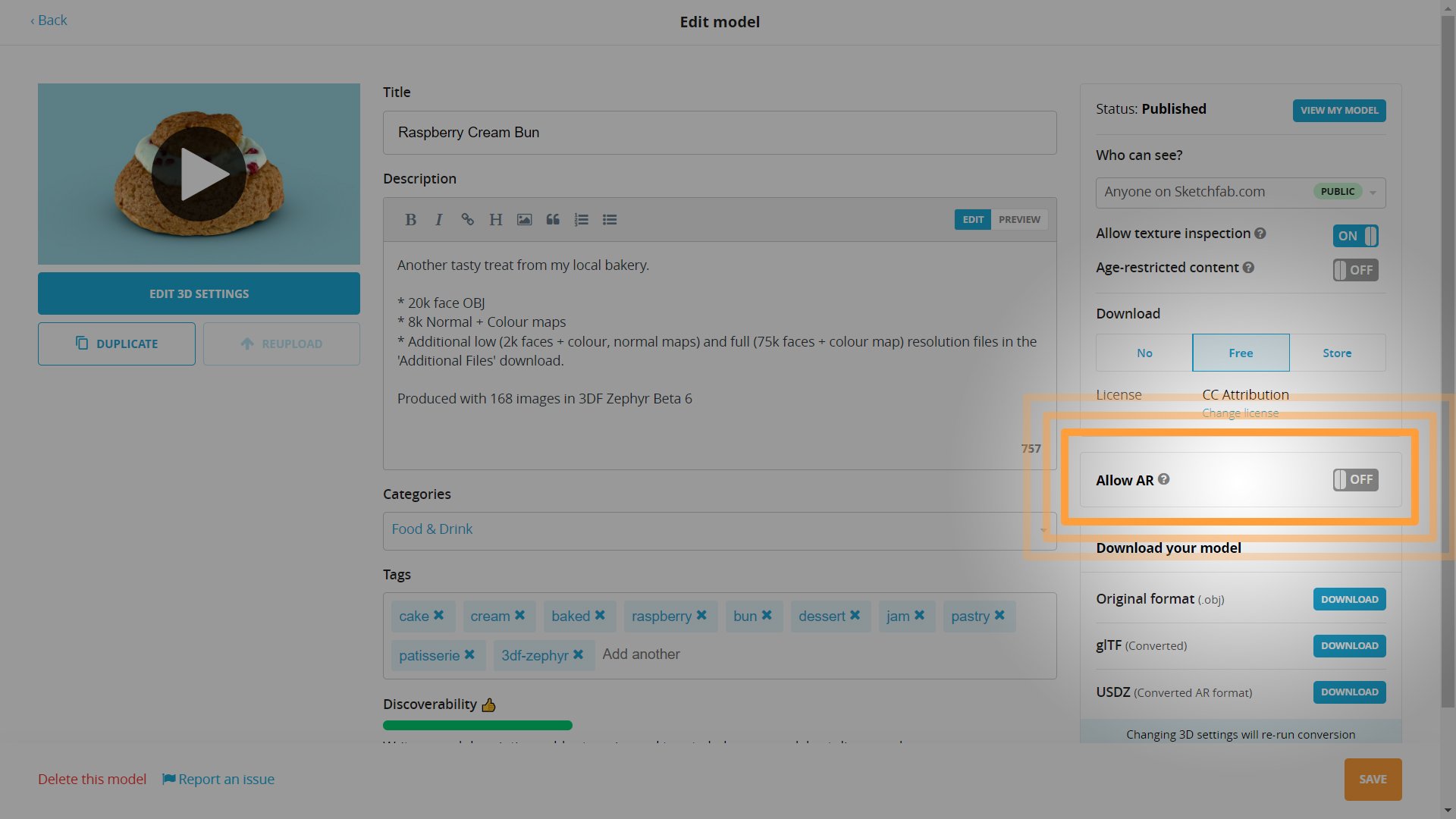 Setting up Your Model Properties - Sketchfab Community Blog - Sketchfab ...